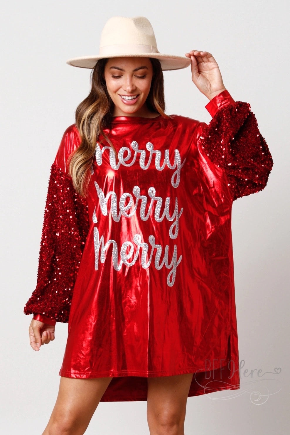 Holiday Sparkle: Merry Sequin Dress – BFF Here
