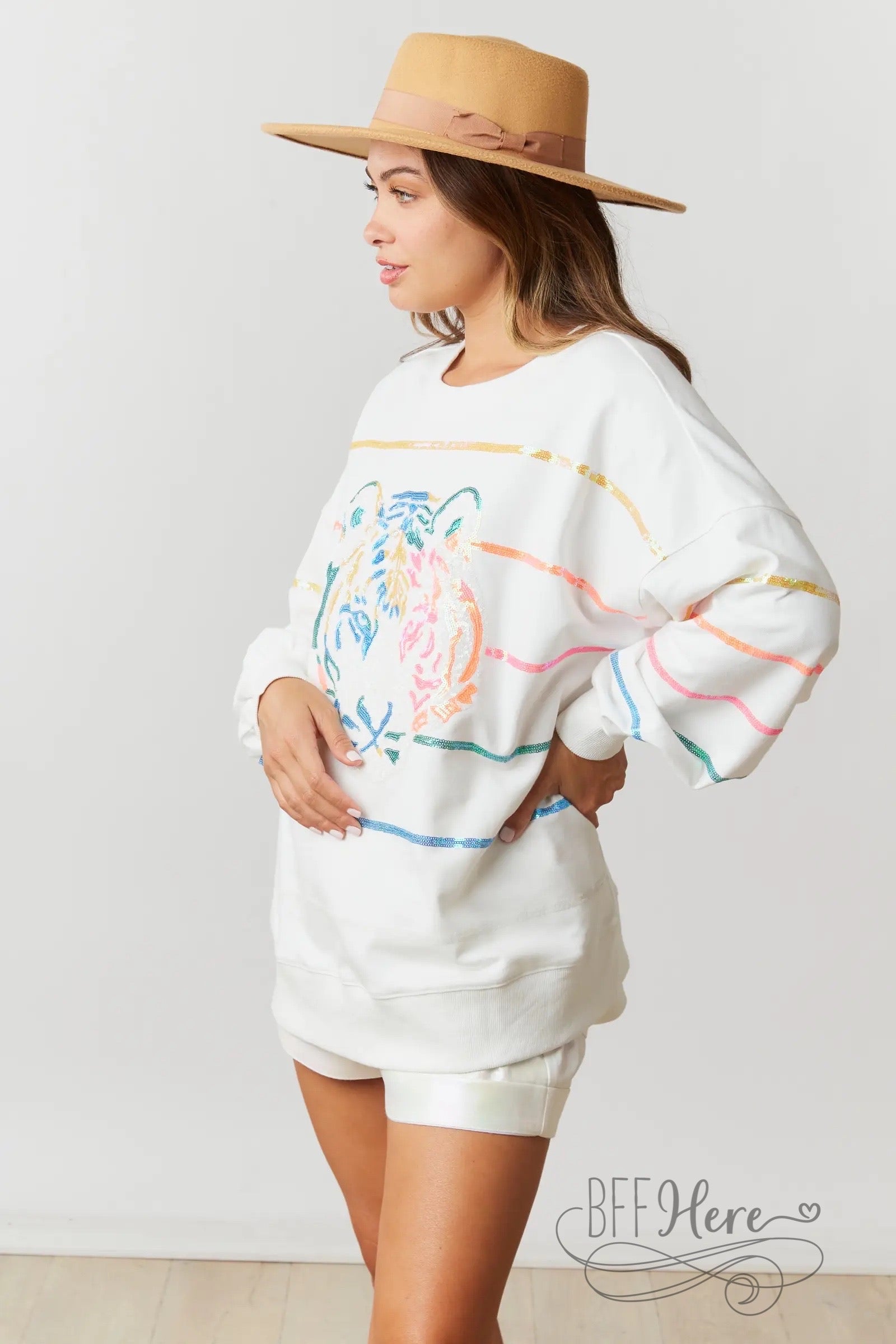 Eye of Tiger Multi Color Stripe Top – BFF Here