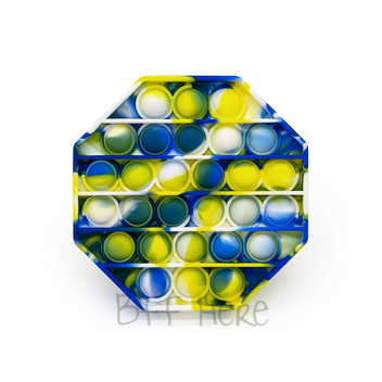 Yellow Tie Dye Octagon Pop-It Fidget – BFF Here